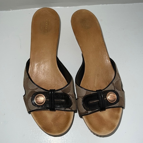 Coach | Shoes | Vintage Coach Logo Clogs | Poshmark
